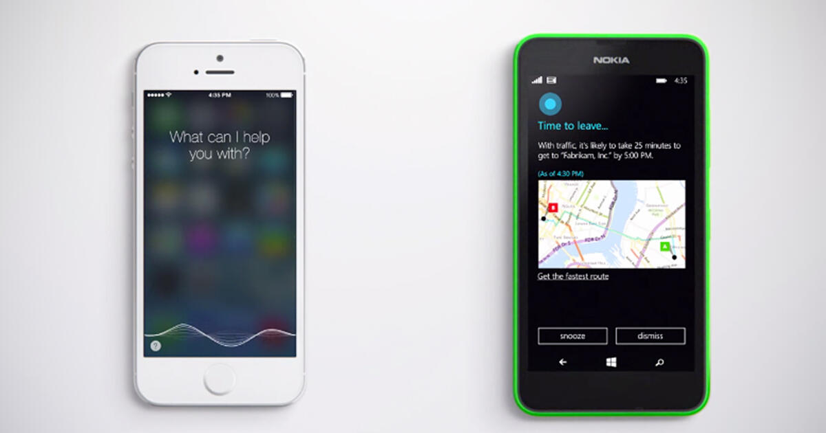 Microsofts Cortana zieht in neuen Spots über Siri her - CURVED.de