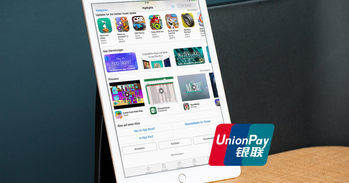 Big in China: Apple partnert bei App Store mit UnionPay - CURVED.de