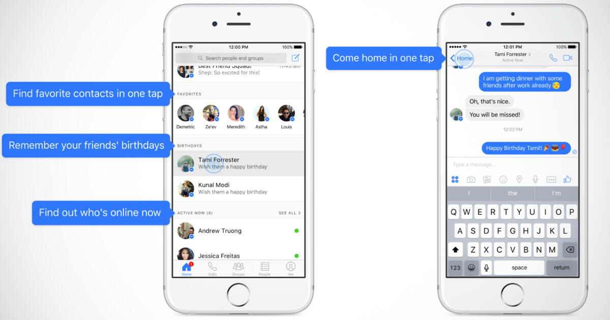 Facebook Messenger erhält neuen Look mit Favoriten und Erinnerungen ...